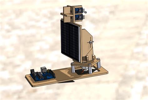 Arduino太阳能跟踪器solidworks 2018模型图纸下载 懒石网