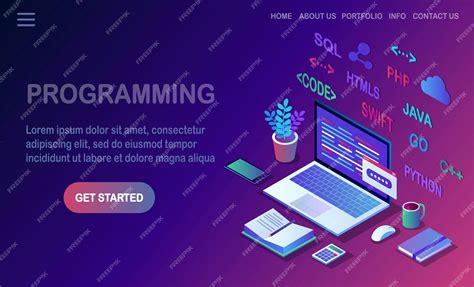 Premium Vector Software Development Programming Language Coding 3d