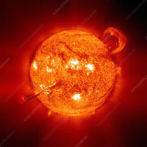 Solar Flares Illustration Stock Image C Science Photo Library