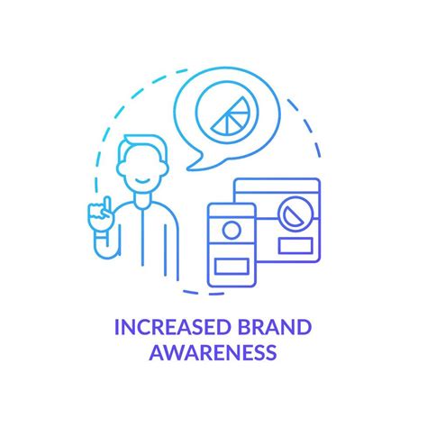 Increased Brand Awareness Blue Gradient Concept Icon 16090229 Vector Art At Vecteezy