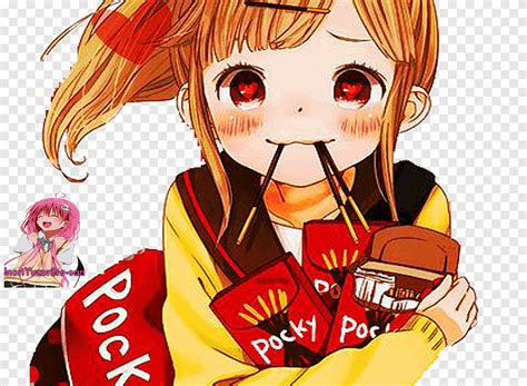 Anime Girl With Pocky