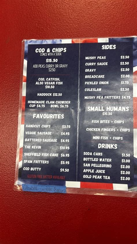 The Codfather Menu Full Menu Update 2025