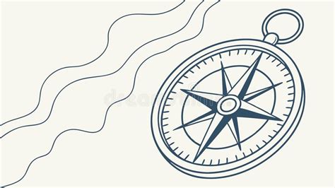 Vintage Compass Navigation Tool Vector Travel Direction Art Vector Design Generative Ai Stock