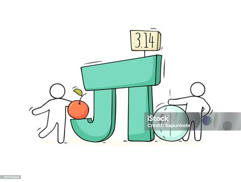 Orang Dengan Simbol Matematika Pi Ilustrasi Stok Unduh Gambar