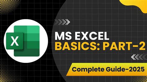 Ms Excel Basics For Beginners 🔥excel Tutorial Part 2 Youtube