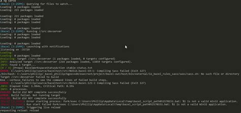 Bazel Collection Not Building Io Bazel Rules Sass Sass Sass Sh No Such File Or Directory