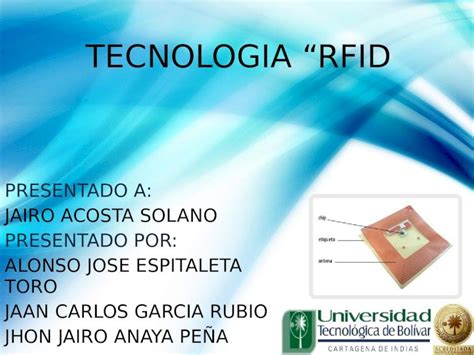 PPTX RFID Identificación por Radiofrecuencia PDFSLIDE NET