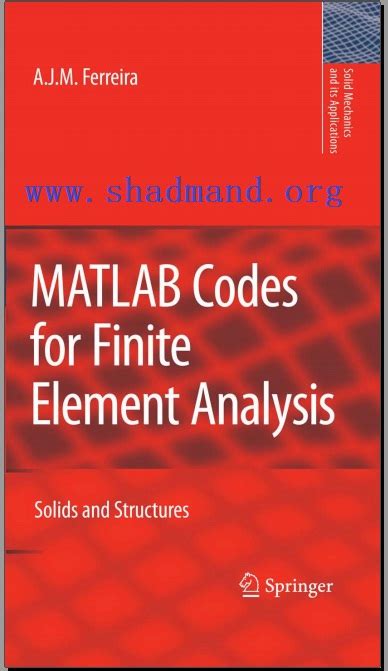 معرفی کتاب Matlab Codes For Finite Element Analysis وب سایت شخصی احسان شادمند