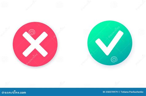 Check Cross Icon Stock Vector Illustration Of Approve 258370979