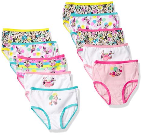 Disney Girls Minnie Mouse Underwear With Multiple Silhouette Options