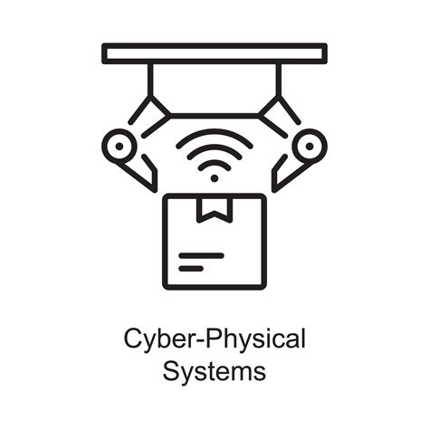 Cyber Physical Systems Vector Outline Icon Design Illustration Internet Of Things Symbol On Cyber Physical Systems Vector Outline Icon Design Illustration Internet Of Things Symbol On
