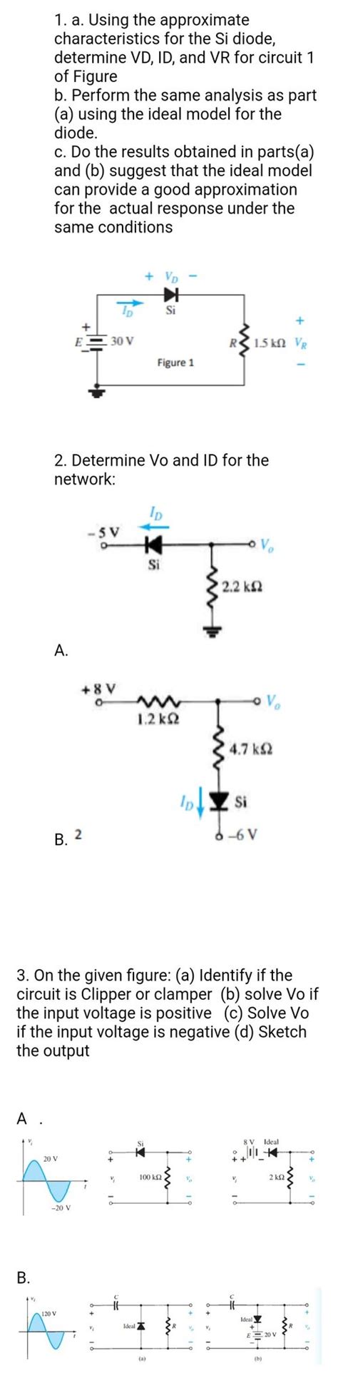 Solved 1 A Using The Approximate Characteristics For The