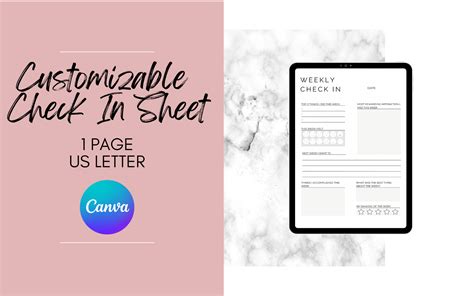 Weekly Check In Sheet Graphic By The Design Niche Creative Fabrica