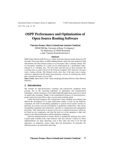 Optimization In The Shortest Path First Computation For The Routing