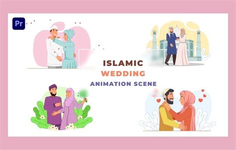Arabic And Islamic Wedding Animation Scene Premiere Pro Template Premiere Pro Templates