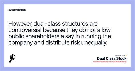 Dual Class Stock Awesomefintech Blog