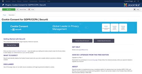 How To Setup Cookie Consent Extension With Joomla Securiti