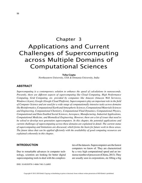 Applications And Current Challenges Of Supercomputing Across Multiple