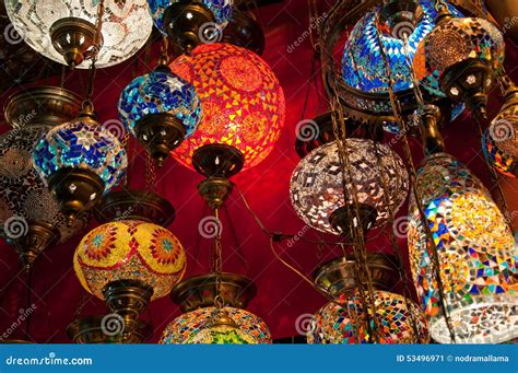 Turkish Lanterns On The Grand Bazaar In Istanbul Turkey Stock Image