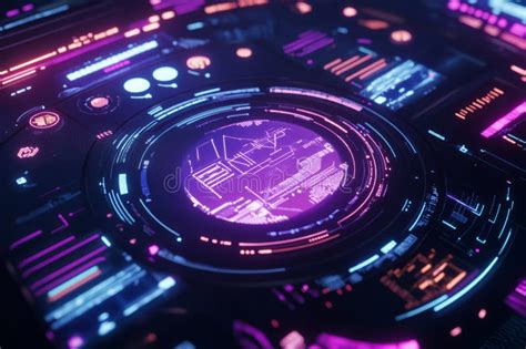 A Futuristic Data Visualization Displaying Glowing Ai Driven Digital Charts Pulsating