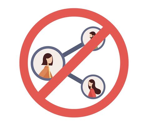 Sharing Not Allowed Icon Sharing Ban Sign No Share Vector Flat