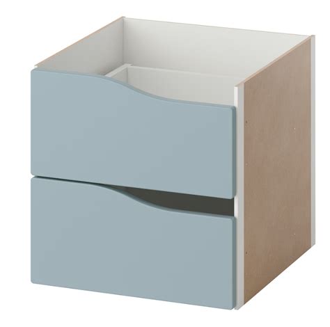 Kallax Insert With 2 Drawers Wave Shaped Light Gray Blue Betterday Guam