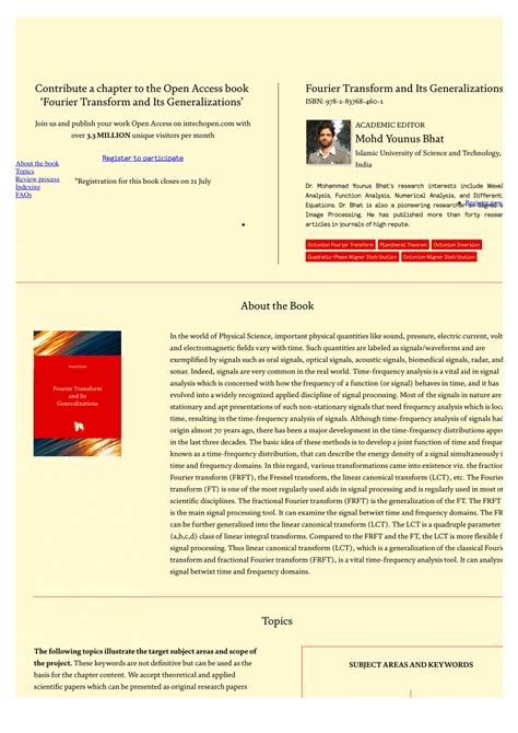 Pdf Fourier Transform And Its Generalizations