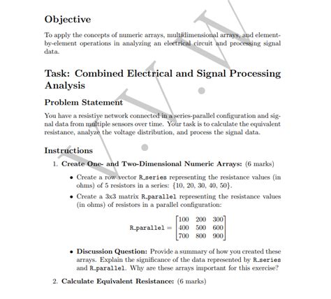 Solved Objectiveto Apply The Concepts Of Numeric Arrays