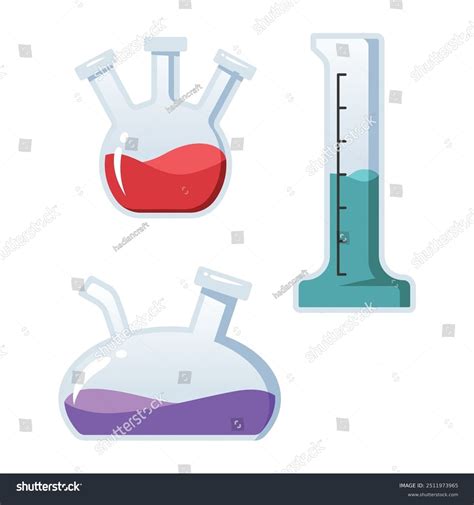 Various Simple Lab Flask Vector Set Stock Vector Royalty Free 2511973965 Shutterstock