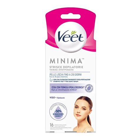 Veet Minima 16 Strisce Depilatorie Viso - WeFarma.com