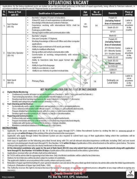 Join Pk 2025 Application Form Ecp Election Commission
