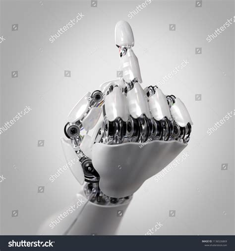 Robot Hand Shows Middle Finger Fuck Stock Illustration Shutterstock