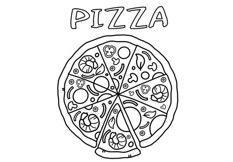 피자 컬러링 도안