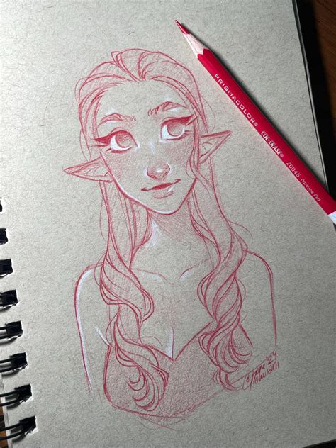 Phoebe Original Pencil Sketch Etsy