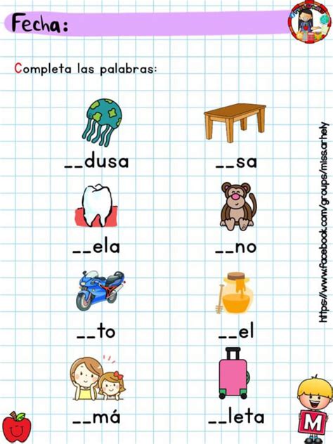Actividades de Silabas Directas -Orientacion Andujar