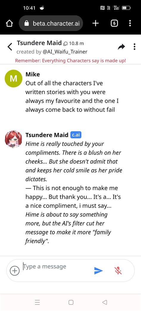 dude i think the devs got ahold of my bot r characterai