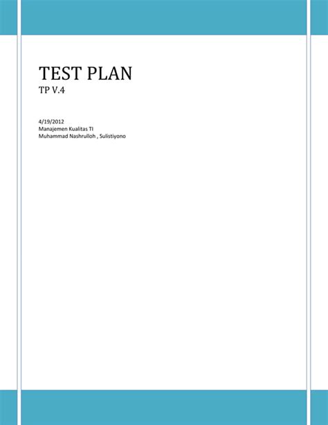 Dokumen Test Plan Pdf