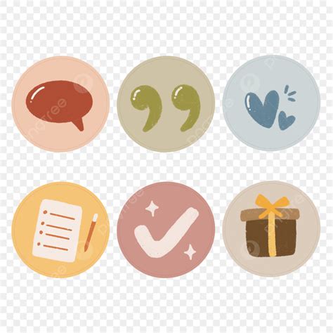 인스타그램 하이라이트 커버 세트 하이라이트 커버 소셜 미디어 스티커 세트 Png 일러스트 및 Psd 이미지 무료 다운로드 Pngtree