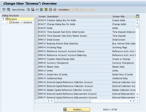 F S SAP Tcode CA Control Screens