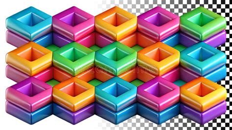 Colorful Cube Pattern Geometric Design Vibrant Cubes Abstract Art