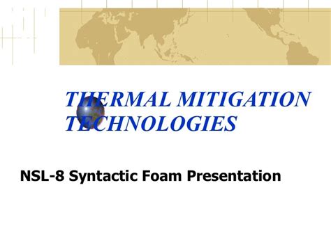 Syntactic Foam Presentation Syntactic Foam Presentation