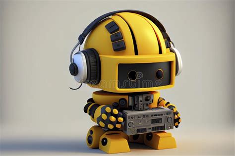 Engineer Robot With 3d Rendering Cute And Small Artificial Intelligence