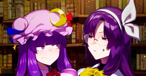 Patchouli Knowledge Touhou Breasts Patchouli Vs Rikako Pixiv