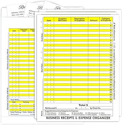 12 Pack Business Receipts And Expense Organizer Australia Ubuy