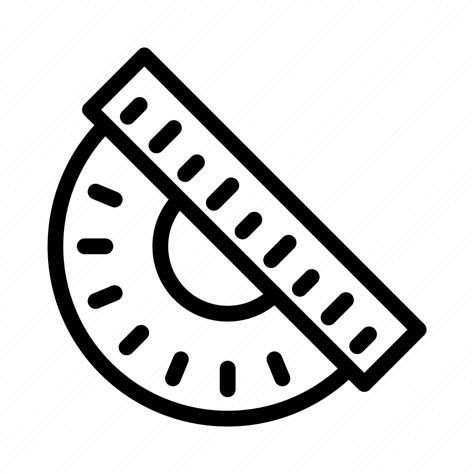 Geometry Measure Protractor Ruler Scale Icon Download On Iconfinder