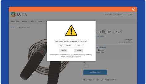 Magento Marketplace Age Verification Landofcoder Marketplace