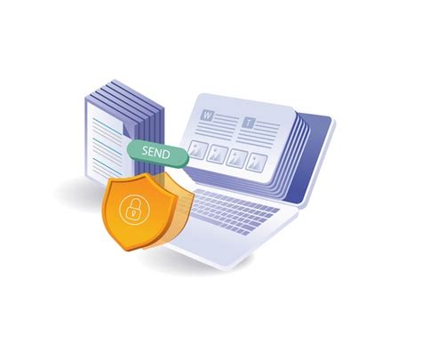 Premium Vector Computer Security Sending Data