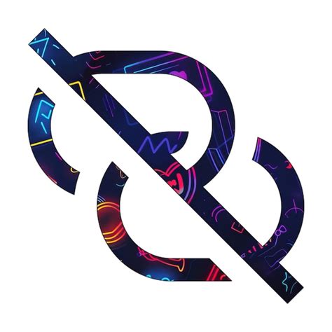 Image Icons Link Horizontal Slash Shapes Dark Theme Premium AI Generated Image