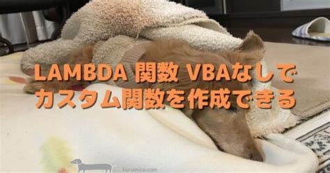 lambda 関数 vbaなしでカスタム関数を作成できる