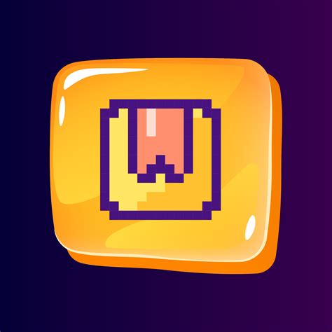 Parcel Glossy Ui Button With Pixelated Color Icon Professional Postal
